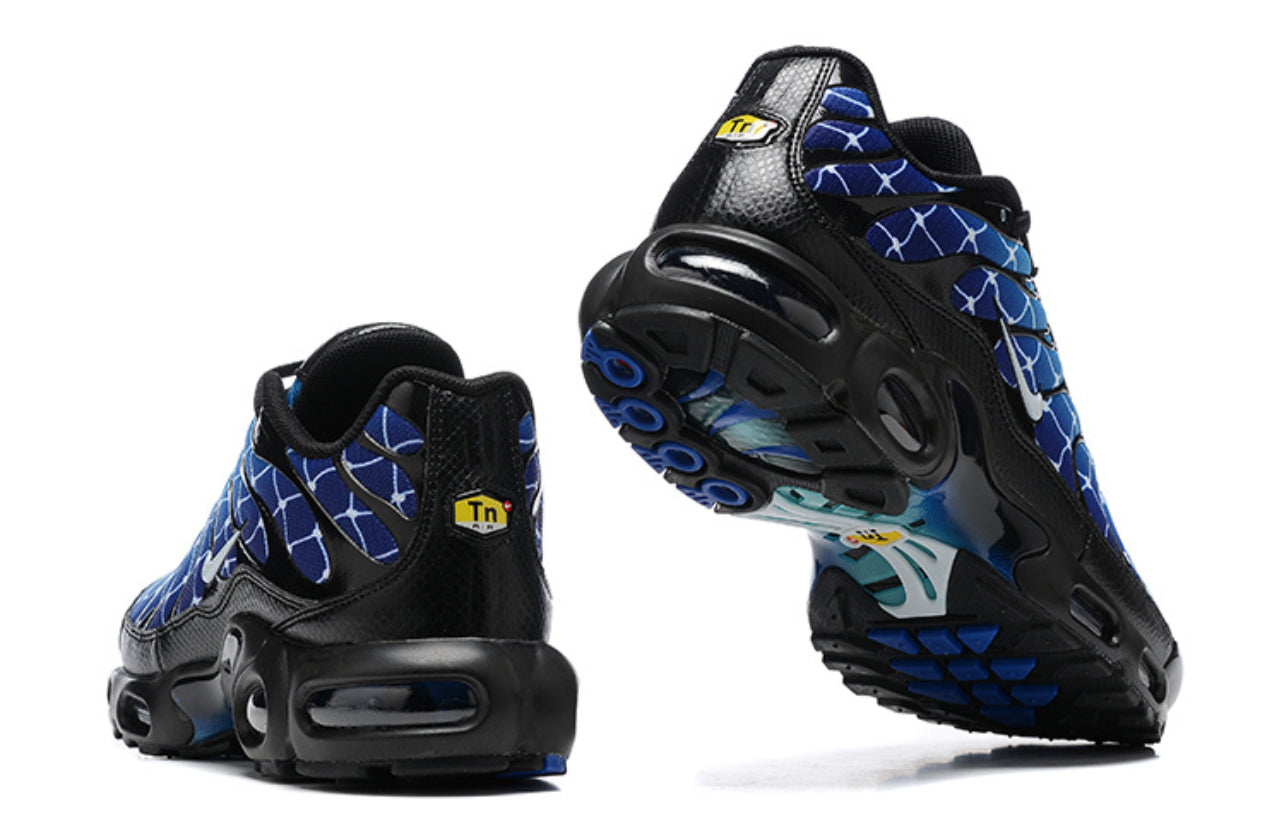 Air Plus TN Black-White-Baltic Blue – tnairshoes