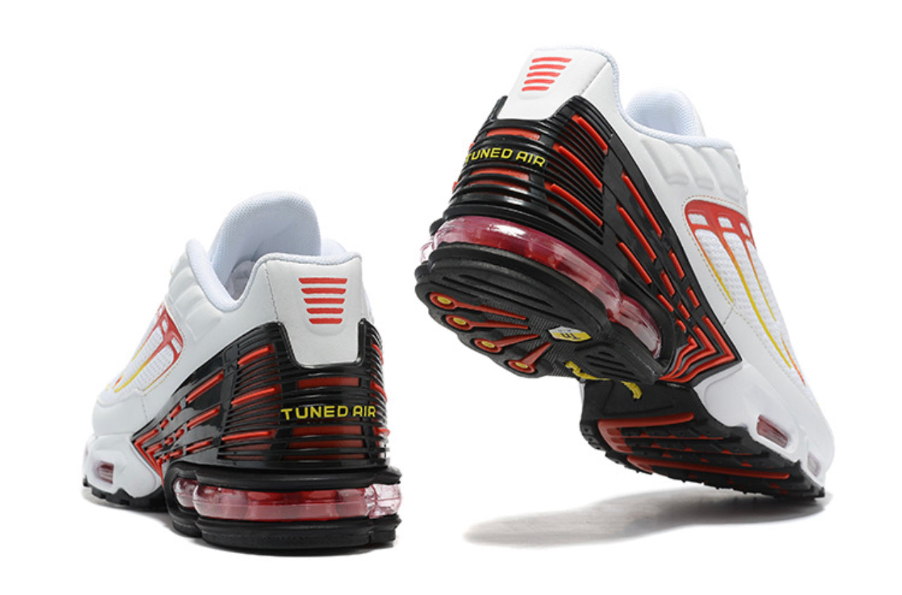 Air Plus TN3 White-University Red-Yellow Strike – tnairshoes