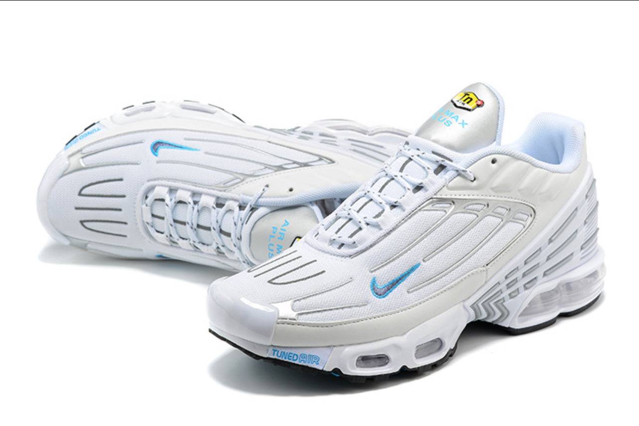 Air Plus TN3 White-Blue-Mad Silver – tnairshoes